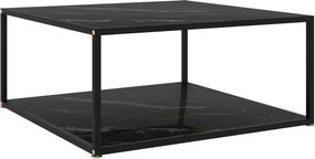 Konferenční stolek černý 80 x 80 x 35 cm tvrzené sklo 322895