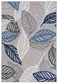 Moderní kusový koberec AVENTURA EC99A Listy stromu šedý modrý Rozměr: 120x170 cm