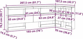 vidaXL Úložné čelo postele s policí Sonoma dub 90 cm kompozitní dřevo [3335519]