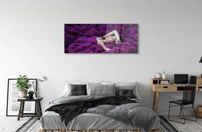 akrylový obraz Žena purple 120x60 cm
