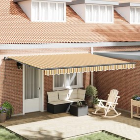 Stahovací markýza Vícebarevný 450 × 350 cm Polyester a hliník 3331117