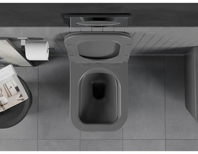 Mexen Teo WC Rimless s WC deskou slim, duroplast, tmavě-šedá matná, 30854071