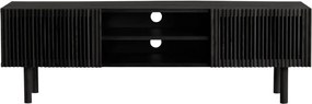 Černý TV stolek v dekoru jasanu 160x50x43 cm Sion – Jotex