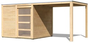 Dřevěný zahradní domek QUBIC 1 s přístavkem 240 Lanitplast