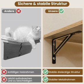 Costway 5 KS Škrabací stěna pro kočky s plošinami a škrabadlo 2 bidýlka