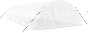 Skleník s ocelovým rámem bílý 60 m² 12 x 5 x 2,3 m 3188098