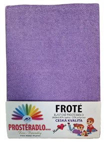 Dětské froté prostěradlo 60x120 cm - fialové