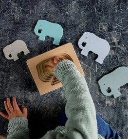 Dřevěné vkládací puzzle KINDSGUT Slon
