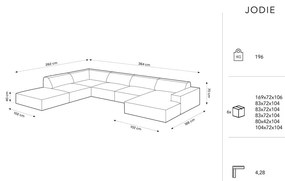 Béžová rohová pohovka z textilie bouclé (levý roh) Jodie – Micadoni Home