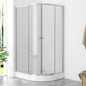 POINT AS LOR 100x80 Grape Levý Asymetrický sprchový kout s akrylátovou vaničkou