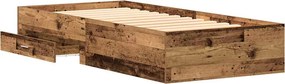 Rám postele Staré dřevo 100 x 200 cm Kompozitní dřevo 3333981