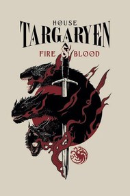 Umělecký tisk Hra o Trůny - House Targaryen