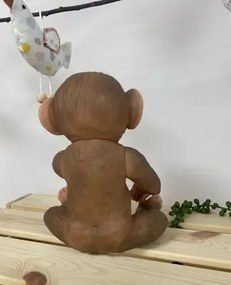 Guca 993 REBORN OPIČKA - realistická opička miminko s celovinylovým tě