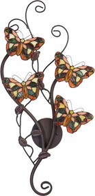 Nástěnná lampa Tiffany Papillons - 32*68 cm G4/4*2W