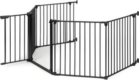 ECOTOYS Bezpečnostní zábrana černá / Dětská zábrana / 5 panelů / kovov