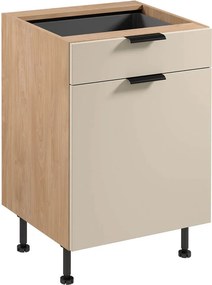 SORENTO pz | dolní skříňka D60S1 se zásuvkou a příborníkem | 60 cm | LEVÁ | puccini/béžová