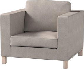 Potah na křesko IKEA Karlanda, krátký barva béžová látka pletený vzor