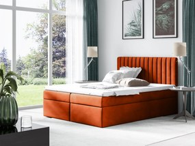 Eka Kontinentální čalouněná postel CONDOR - Trinity (160x200 cm) Barva látky Trinity: (2317) Oranžová