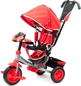Tříkolka baby mix dětská tříkolka s led světly lux trike červená