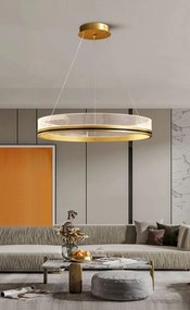 Toolight, LED závěsné svítidlo 60cm APP1190-CP, zlatá, OSW-40020