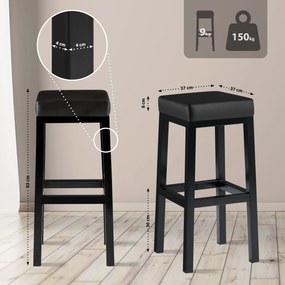 Barová židle Taylor B85 umělá kůže – černá
