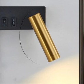 Nástěnné LED svítidlo APP1439-W pravé černo-zlaté/neutrální bílá