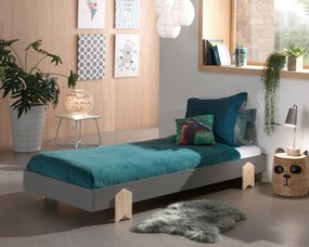 XXXLutz POSTEL PRO DĚTI A MLÁDEŽ, 90/200 cm šedá MID.YOU - Dětské postele - 001315003502