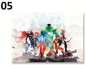 Obraz s motivem Marvel Superhrdinové, více motivů Motiv: 05, Rozměry (cm): 100x150 cm