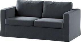 Potah na pohovku IKEA  Karlstad 2-místná , nerozkládací, dlouhý barva šedá látka sametová