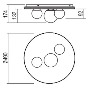 Redo 01-2657 stropní LED svítidlo Corum matně bílé, 48W, 3000K, ø49cm