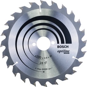 Bosch Accessories Pilový kotouč Optiline Wood - 190 x 30 x 2,6 mm, 48 2608640617 Dostupné varianty: Pilový kotouč Bosch Optiline Wood 190x30 mm/24z.