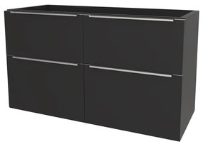 Mereo Mailo, koupelnová skříňka 121 cm, chrom madlo, Multidecor, Černá Supermat CN593SCIPM