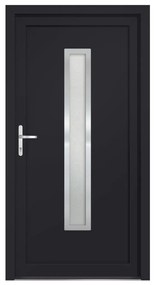Vchodové dveře antracitové 98 x 190 cm PVC,  3187898