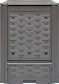 Zahradní kompostéry 3 ks hnědé 60x60x83 cm 900 l plast ratan 278918