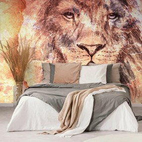 Samolepící tapeta tvář lva - 150x100 cm
