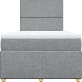 Box spring postel s matrací světle šedá 120x190 cm textil 3293512