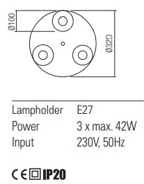 Redo Závěsné svítidlo IWI ø 32 cm Barva: Černá