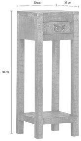 Massive home | Dřevěný odkládací stolek Medita - výběr velikosti MH6666/77 30 x 80 cm