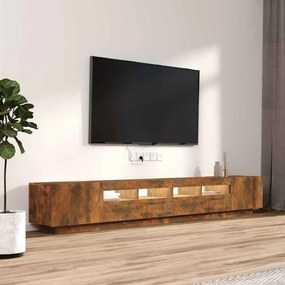 3dílný set TV skříněk s LED světly kouřový dub kompozitní dřevo 3120173