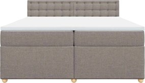 Box spring postel s matrací taupe 200x200 cm textil 3289105