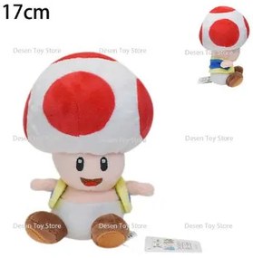 Plyšové hračky ze hry Super Mario Bros - vedlejší postavy Varianta: Red Toad, 16 cm