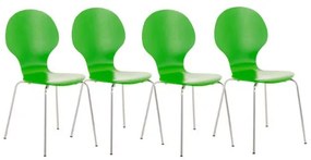Sada 4ks židlí pro návštěvníky Finley zelená
