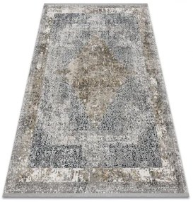 Dywany Luszczow Kusový koberec TULS střapce 51323 Vintage, rámu, růžice slonová kost / šedá Rozměr koberce: 80 x 150 cm