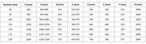Mexen, Mexen Mist L Otočné sprchové dveře 100 cm, transparentní, černé - 8A4L-100-000-70-00