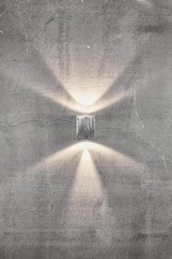 NOR 49711031 Venkovní nástěnné svítidlo Canto Kubi 2 2x5W LED galvanizovaná ocel čirá - NORDLUX