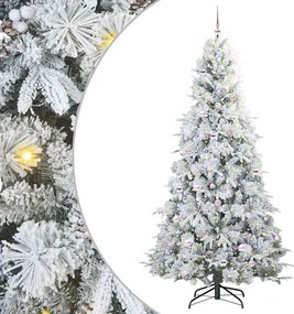 Umělý Skládací Vánoční Strom s stojanem Bílá 240 cm PE a PVC 3397512