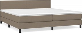 Box spring postel s matrací taupe 200x200 cm textil 3139925