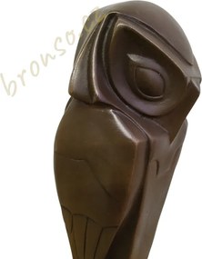 Sova – Číslovaná bronzová socha sovy ve stylu art deco od Johana Coenraada Altorfa