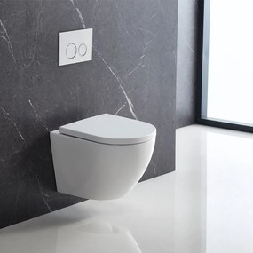 Mereo Mereo, WC závěsné kapotované, tiché splachování, RIMLESS, 495x360x370, keramické, vč. sedátka CSS115SN, VSD82T2