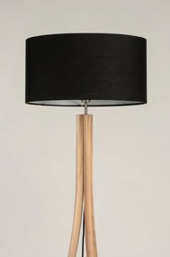 Stojací designová lampa Arbon Black and Wood